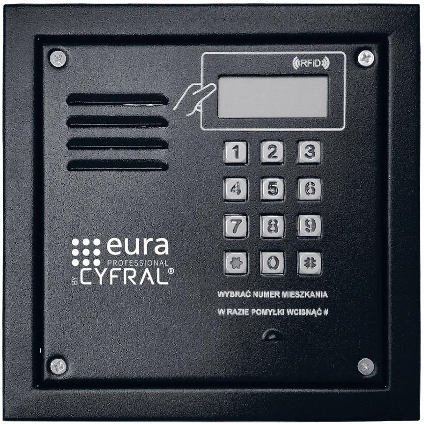Domofon Eura-Tech Panel Cyfrowy Cyfral Pc-2000 Czarny [C41A221 ...