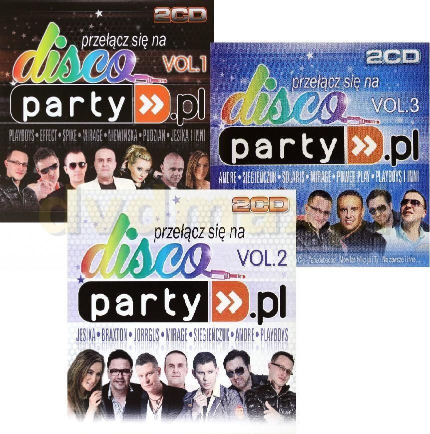 Płyta kompaktowa Disco Party PL Vol 1 + Vol 2 + Vol 3 Pakiet [6CD ...