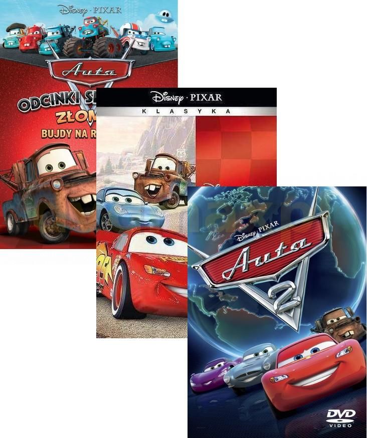 Film DVD Auta / Auta 2 / Złomka bujdy na resorach (Disney) Pakiet(3DVD ...