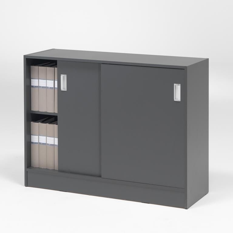 AJ Szafka FLEXUS z Drzwiami przesuwanymi Korpus szary Drzwi szare ...