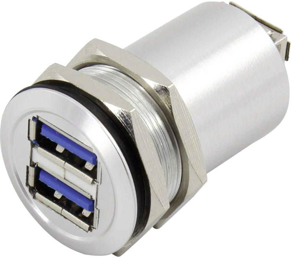 Conrad Podwójne Złącze Żeńskie Usb A 3.0 Złącze Żeńskie Do Wbudowania ...