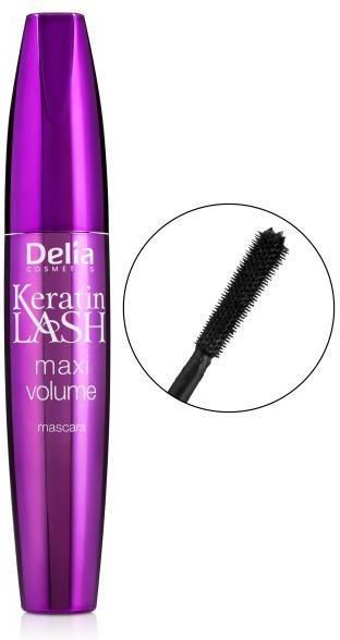 Delia Cosmetics Keratin Lash Maxi Volume Mascara tusz do rzęs Black ...