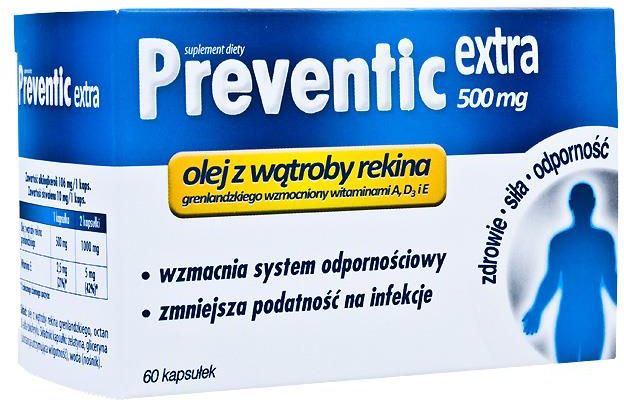 Preventic Extra 500mg 60 kaps - Opinie i ceny na Ceneo.pl