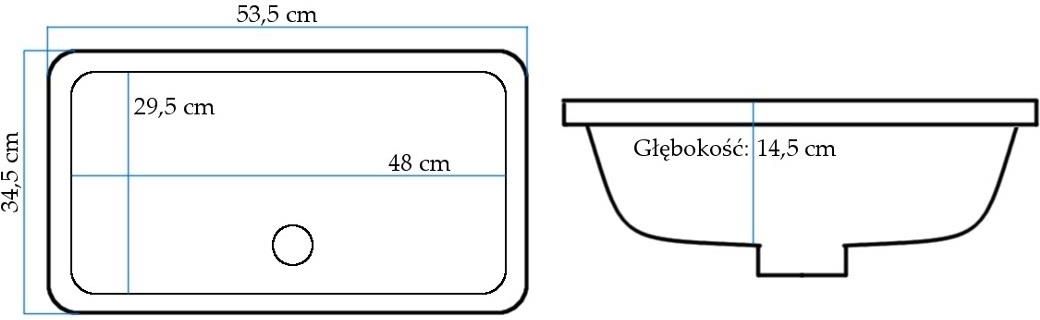 Umywalka Rea Lily 54 53,5x34,5 - Opinie i ceny na Ceneo.pl