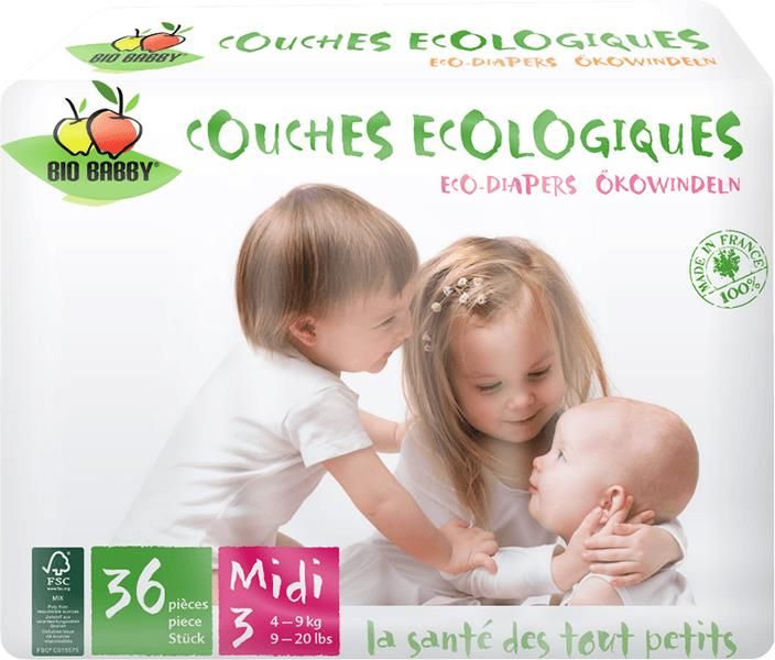 Bio Babby Pieluszki Bio Jednorazowe Midi 36 Szt 4-9 Kg - Pieluszki ...