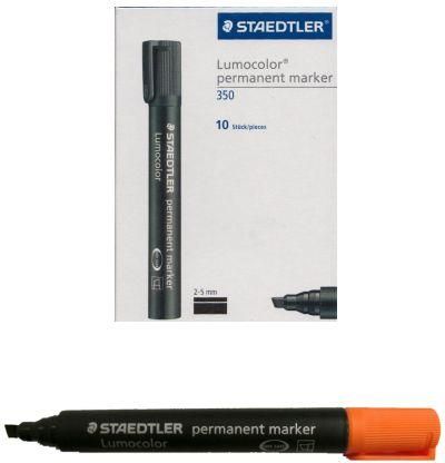 Staedtler Marker Permanentny Lumocolor Ze Ściętą Końcówką Pomarańczowy ...