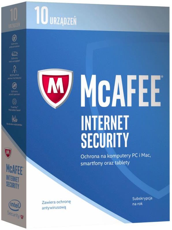 McAfee Intel Security McAfee Internet Security 2017 10U 1Rok BOX - Opinie i ceny na Ceneo.pl