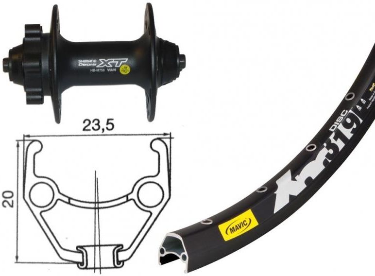 Mavic Xm 319 26 Shimano Deore Xt Disc Qr Czarny - Ceny i opinie - Ceneo.pl