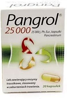 Pangrol 25000 20 kapsułek - Opinie i ceny na Ceneo.pl