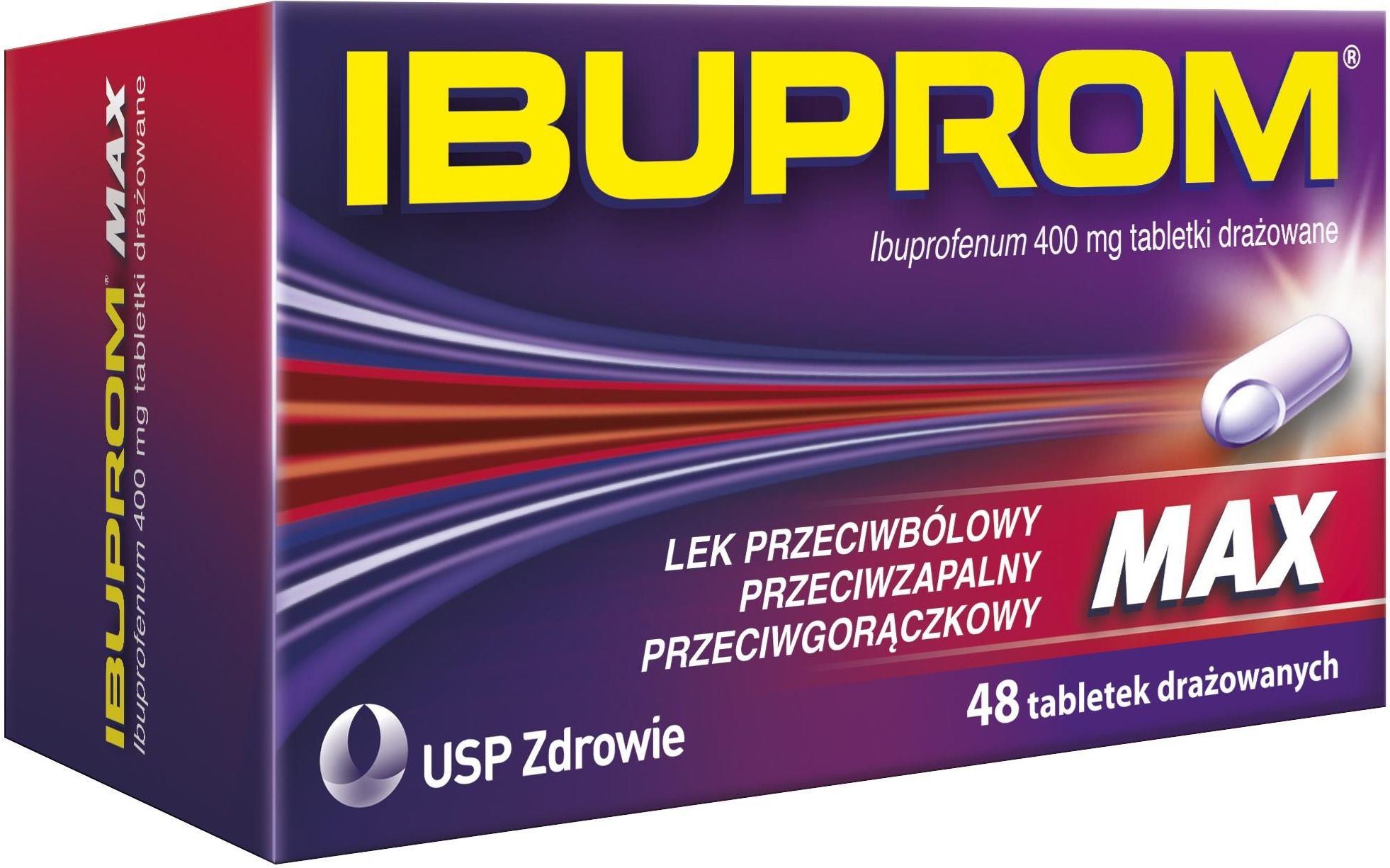Leki przeciwbólowe Ibuprom MAX 400mg 48 tabletek - Opinie i ceny na ...