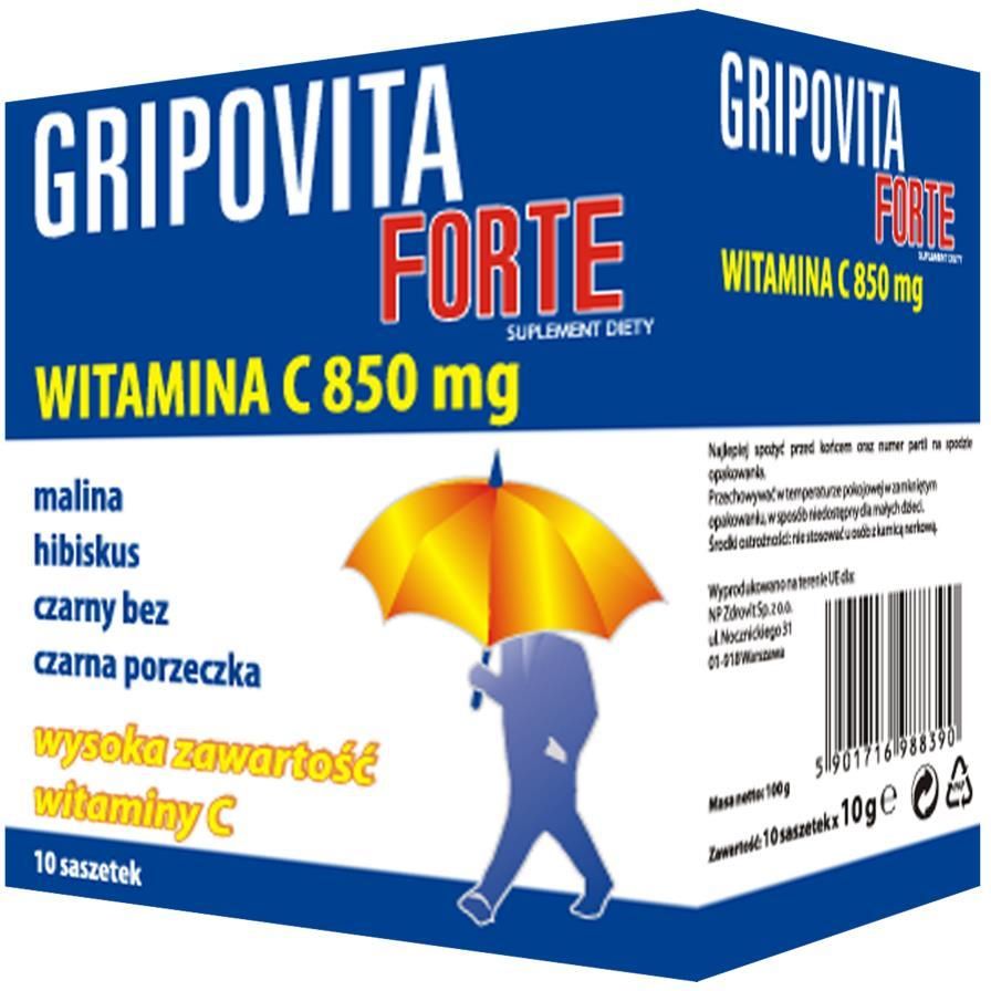 Zdrovit Gripovita Forte 10 sasz. + Zdrovit Complex Witaminy i Minerały ...