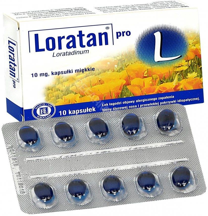 Lek na alergię Loratan Pro 10 kaps. - Opinie i ceny na Ceneo.pl