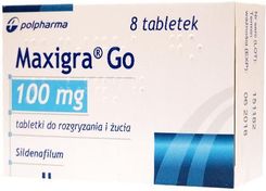 Maxigra Go 100mg 8 tabletek do żucia - Ceneo.pl
