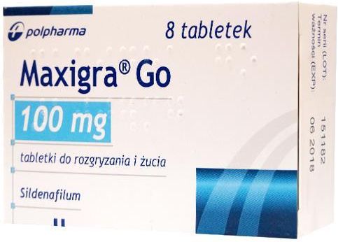 Maxigra Go 100mg 8 tabletek do żucia - Ceneo.pl