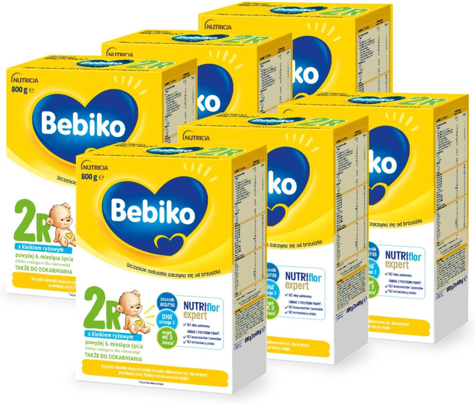 Bebiko 2R Nutriflor+ 6X800G - Ceny i opinie - Ceneo.pl