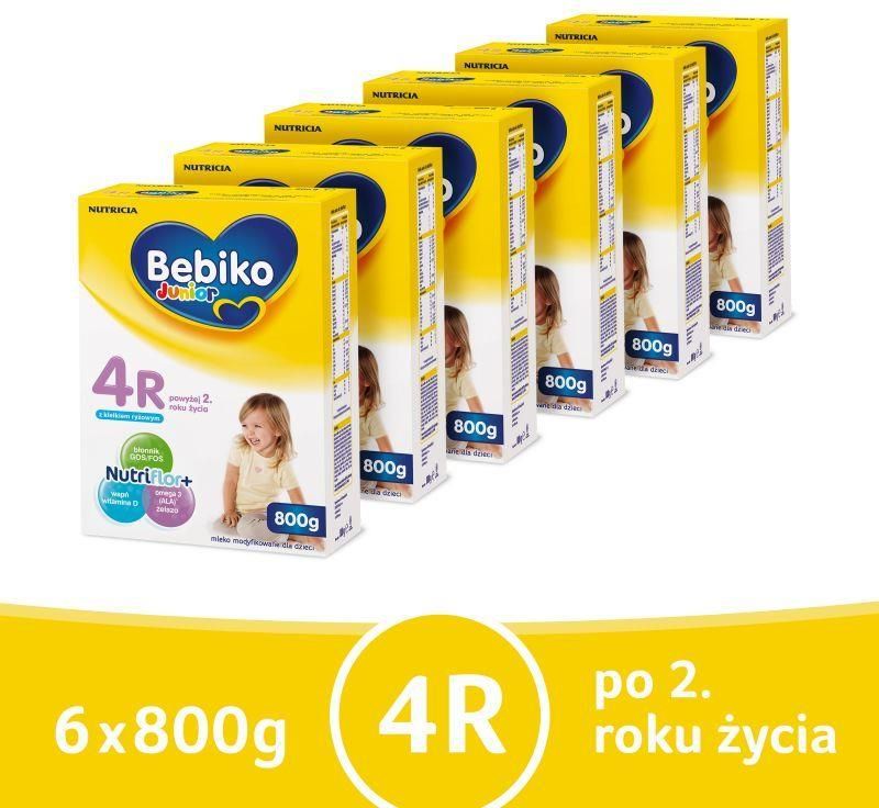 Bebiko Junior 4R Nutriflor+ 6X800G - Ceny i opinie - Ceneo.pl