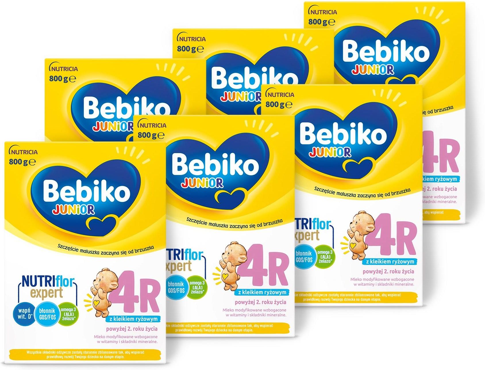Bebiko Junior 4R Nutriflor+ 6X800G - Ceny i opinie - Ceneo.pl