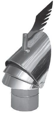 System kominkowy Darco Ro300Ch-Dr-B-S Rotowent Dragon Samonastawna Nasada Kominowa Rurowa ...