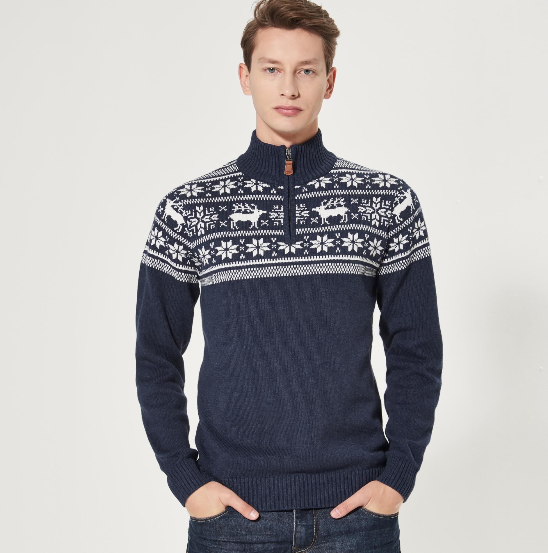 House - Sweter winter essential - Granatowy - męska - Ceny i opinie ...