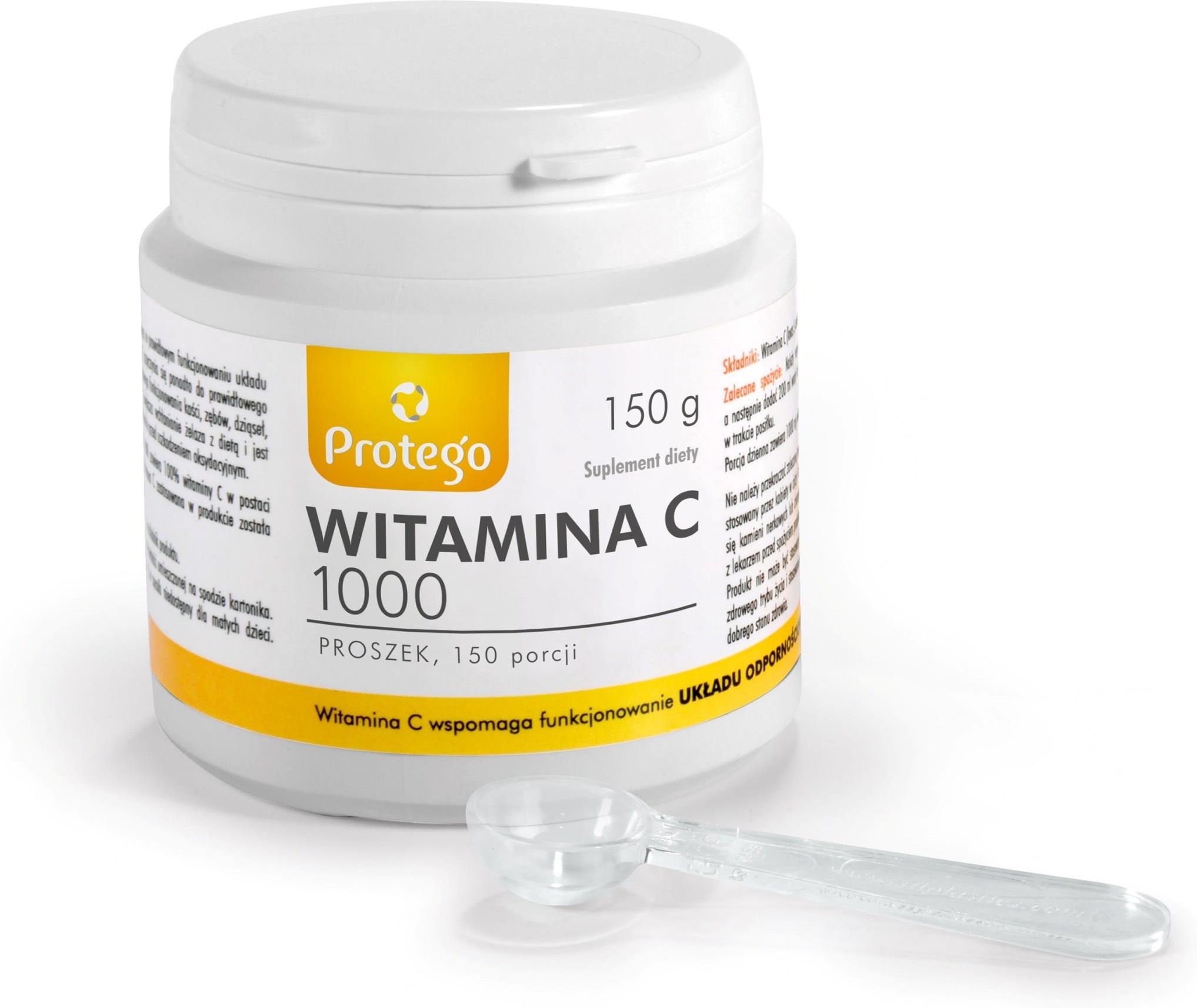 Protego Witamina C 1000 proszek 150 g - Opinie i ceny na Ceneo.pl