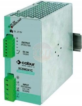 Cabur Zasilacz Impulsowy Csw241C 1P/2P/3P 187-550Vac/24Vdc 5A 240W Ip20 39X130X115Mm Aluminium ...