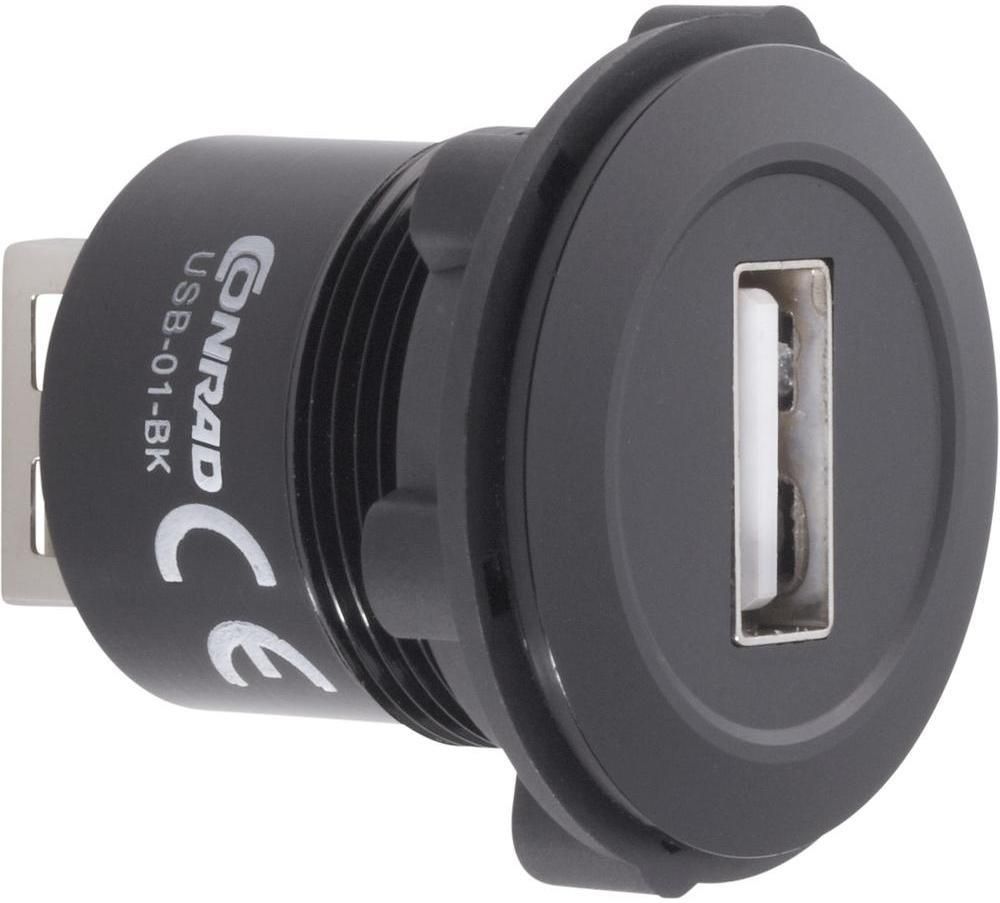 Conrad Gniazdo Do Zabudowy Usb Złącze Żeńskie Do Wbudowania Usb-01-Bk ...