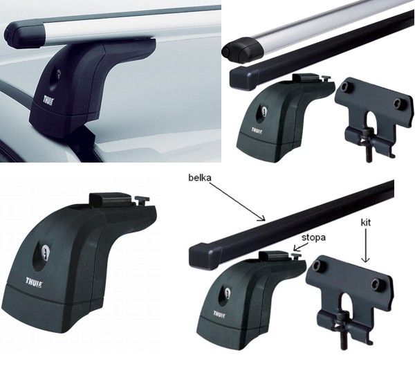 Thule BMW Serie 3 / Kombi (E90) 05 Bagażnik dachowy-bazowy Stopy 751 ...