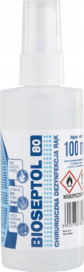 Bioseptol 80 Płyn do dezynfekcji rąk z atomizerem 100ml - Opinie i ceny ...