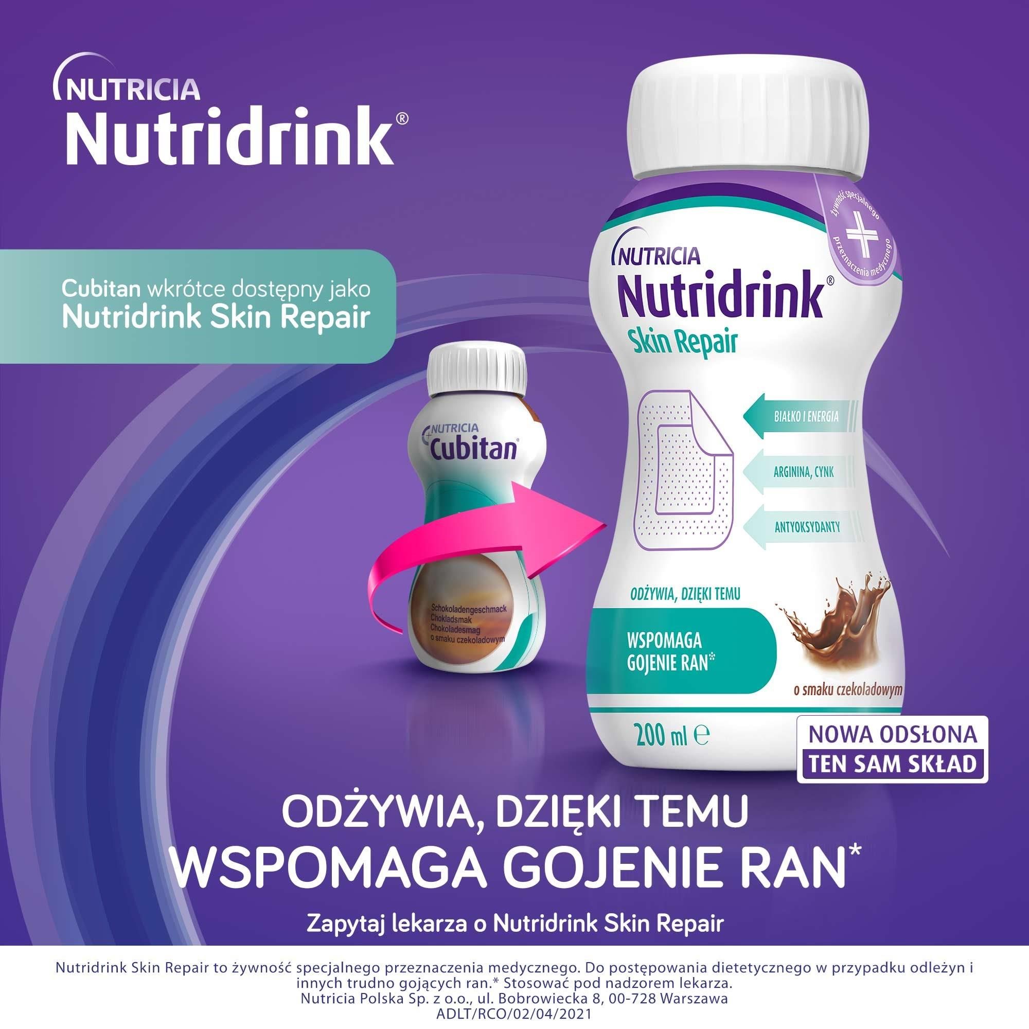 Nutricia Cubitan Czekoladowy 200Ml - Opinie i ceny na Ceneo.pl