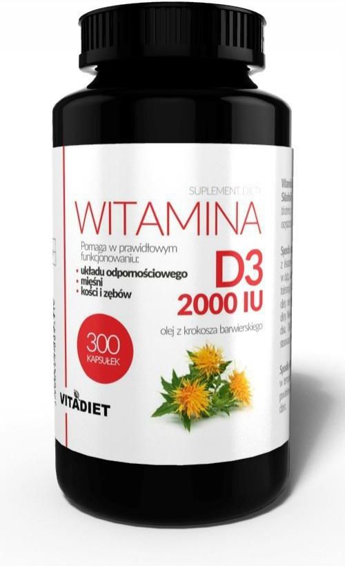 VitaDiet Witamina D3 2000 IU 300 kaps. - Opinie i ceny na Ceneo.pl