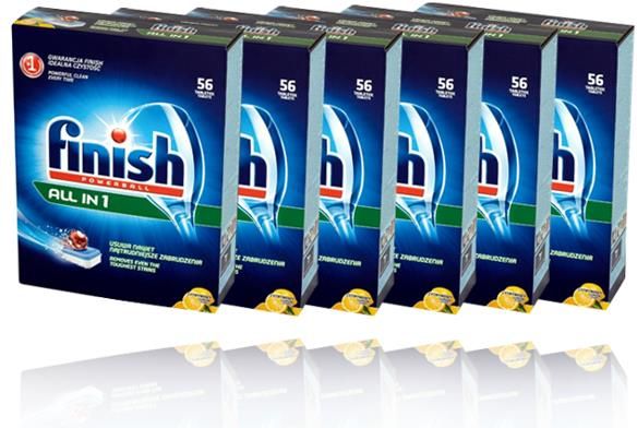 Reckitt Benckiser 6X Finish Calgonit All In 1 Lemon Tabletki 56 Szt ...