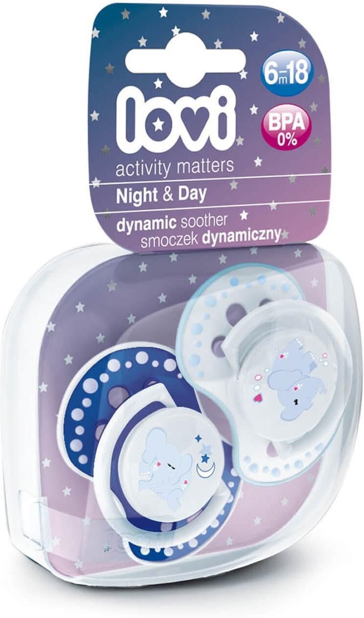 LOVI SMOCZEK SILIKONOWY DYNAMICZNY 6-18M 2 SZT NIGHT&DAY BOY (22/811BOY) - Ceny i opinie - Ceneo.pl
