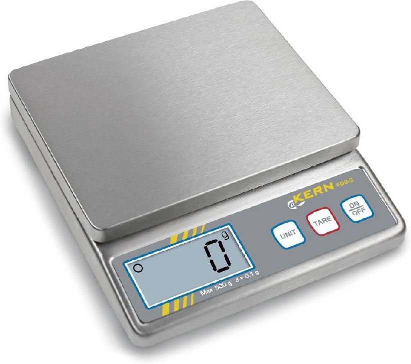 KERN Kompaktowa waga stołowa FOB-S, całość wykonana ze stali ...