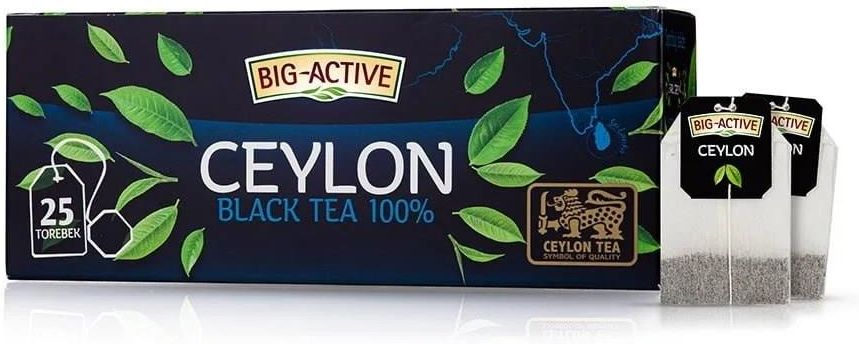 Herbata Big Active Black Tea 100% Pure Ceylon Herbata Czarna (25 ...