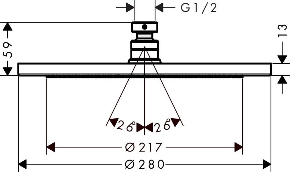 Hansgrohe Deszczownica 280 mm Croma 26220000 - Opinie i ceny na Ceneo.pl