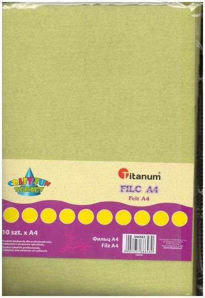 Titanum Filc A4 Cytrynowy 10 sztuk 344563 - Ceny i opinie - Ceneo.pl