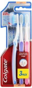 Colgate Slim Soft Ultra Compact szczoteczki do zębów soft 3 szt. Blue ...