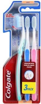 Colgate Slim Soft Ultra Compact szczoteczki do zębów soft 3 szt. Green ...