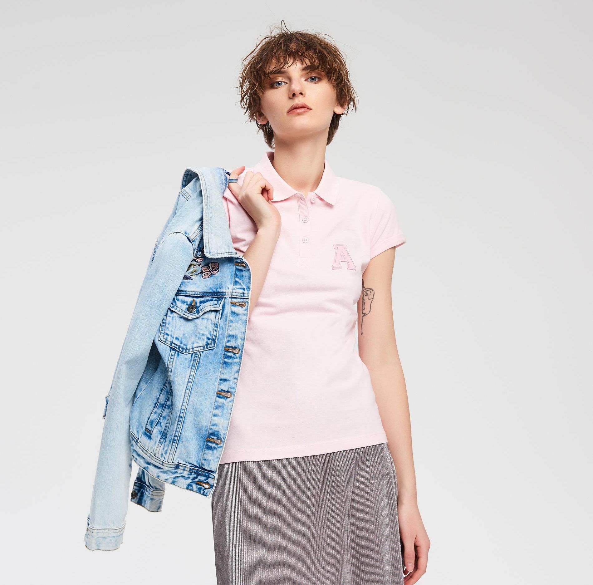 Cropp - Koszulka polo - Różowy - damska - Ceny i opinie - Ceneo.pl