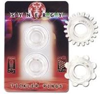 Seven Creations Synergy Tickler Rings. Set of 2 rings clear - Ceneo.pl