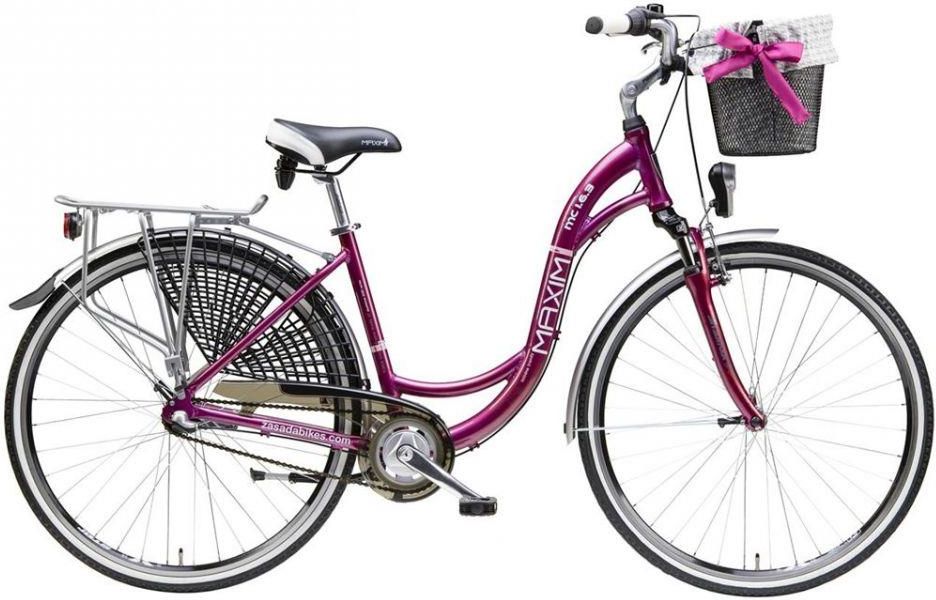 Rower Maxim Mc 1.6.3 Bordowy 2017 - Rowery Miejskie Damskie - Ceny i ...