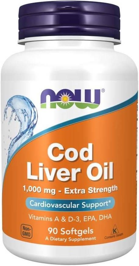 Now Foods Cod Liver Oil Tran 1000 mg 90 kaps. - Opinie i ceny na Ceneo.pl