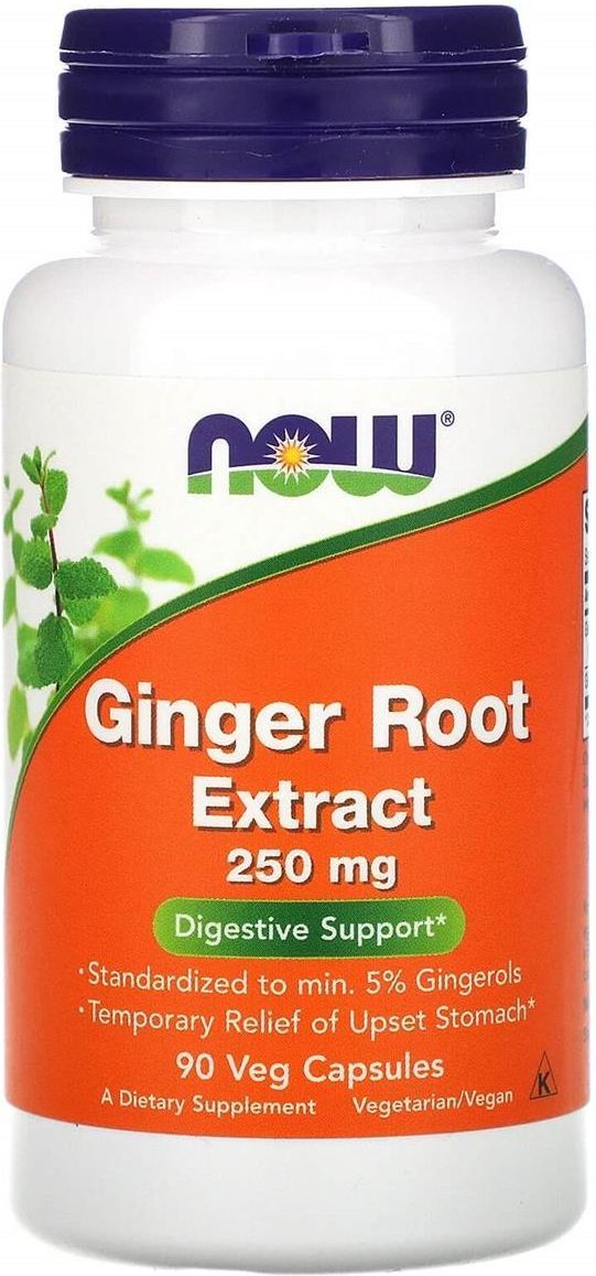 Now Foods Ginger Root Extract 250mg 90 kaps. - Opinie i ceny na Ceneo.pl