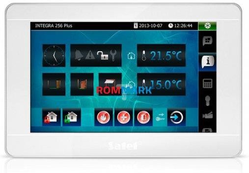 Satel Manipulator Z Ekranem Dotykowym 7Cali Integra Biały Int-Tsi-Wsw ...