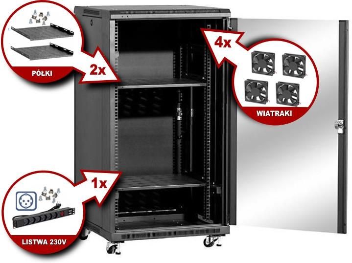 LINKBASIC Szafa Rack 19 22U 600X800 (NCB2268BAAC) - Opinie i ceny na ...
