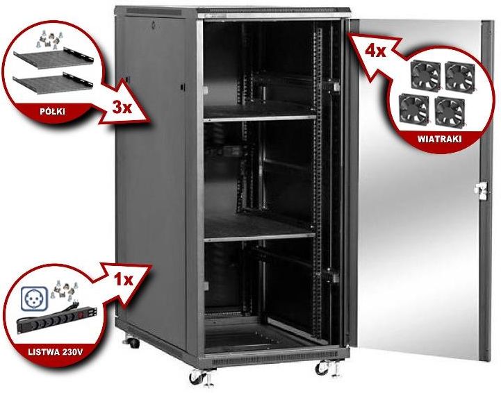 LINKBASIC Szafa Rack 19 37U 600X800 (NCB3768BAAC) - Opinie i ceny na ...