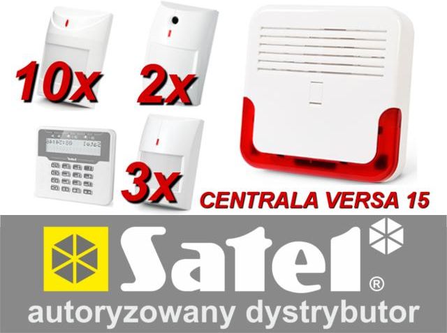 Zestaw alarmowy Satel Alarm Versa 15 Lcd, 10Xaqua+/2Xnavy/3Xgrey, Sd ...