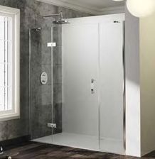 Drzwi prysznicowe Huppe Drzwi ze stałym segmentem i częścią boczną do ...