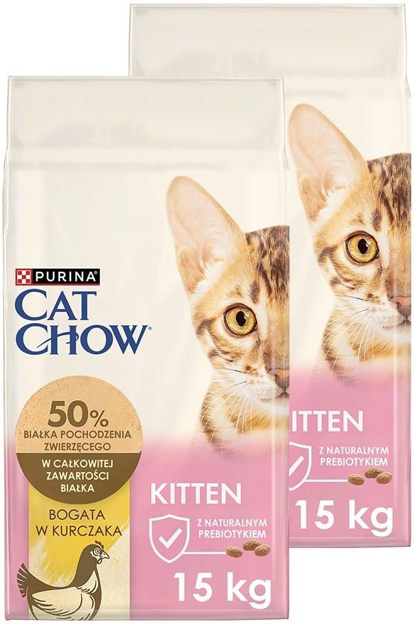 Karma Cat Chow Kitten chicken 2x15kg - Ceny i opinie - Ceneo.pl