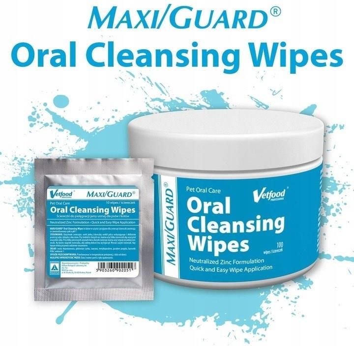 Vetfood Maxi/Guard Oral Cleansing Wipes 100Szt - Ceny i opinie - Ceneo.pl
